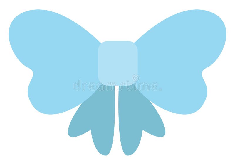 Blue bow, icon stock vector. Illustration of abstract - 260376054