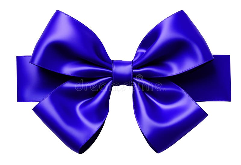Blue Bow Isolated on the White Background Stock Photo - Image of ...
