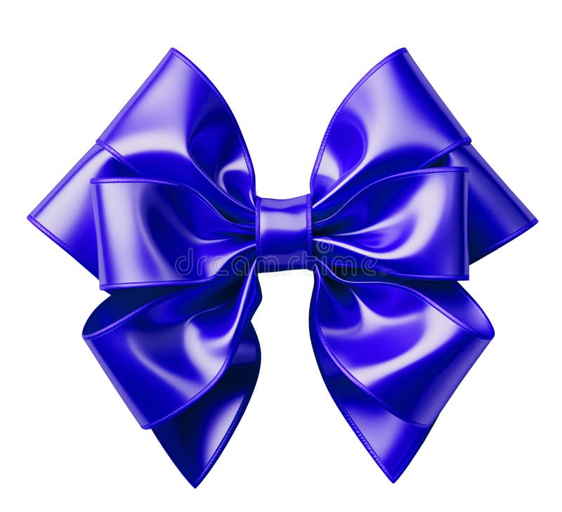 Blue Bow Isolated on the White Background Stock Image - Image of blue ...