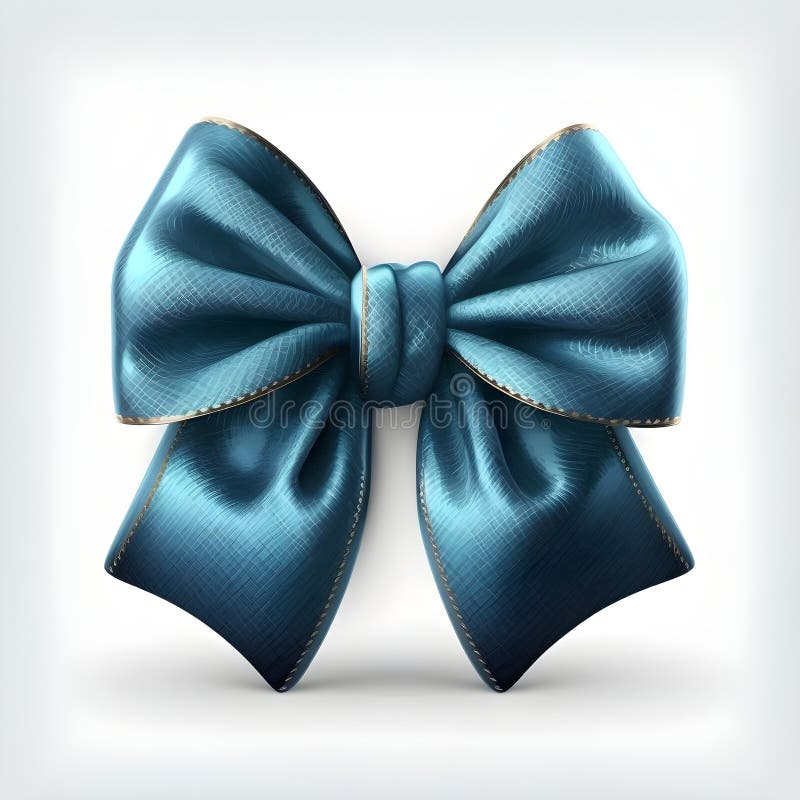 Blue Bow Isolated on White Background Stock Illustration - Illustration ...