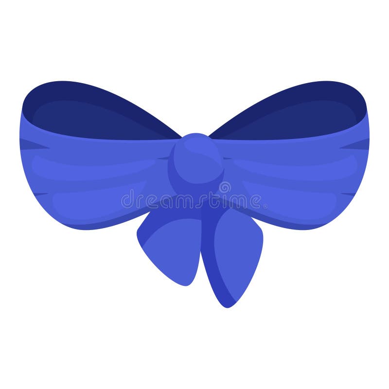 Blue Bow Ribbon Knot Representing Celebration Gift Surprise Present ...