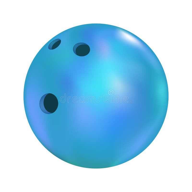 Blue bowling ball draw stock vector. Illustration of realistic - 137524978