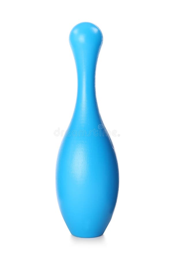 Blue Bowling Pin Isolated. Child Toy Stock Image - Image of isolated ...
