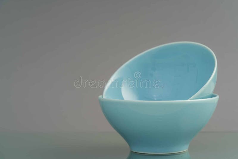 Blue Bowls with Background stock image. Image of minimalist - 329930923