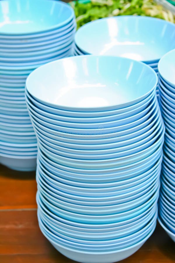 Blue bowls on table stock photo. Image of dining, buffet - 20941058