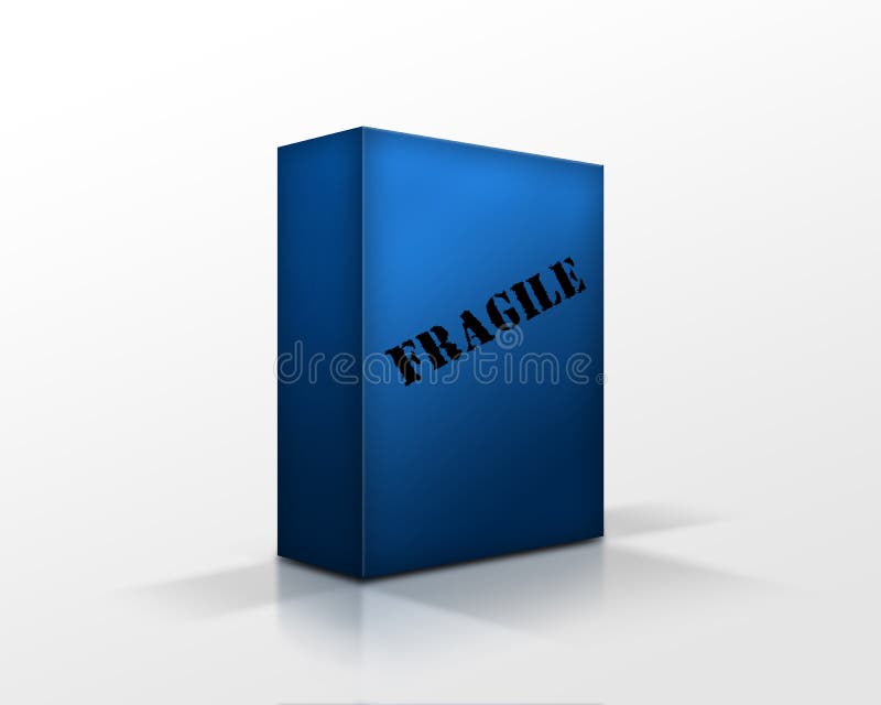 Blue box stock illustration. Illustration of package - 10620626