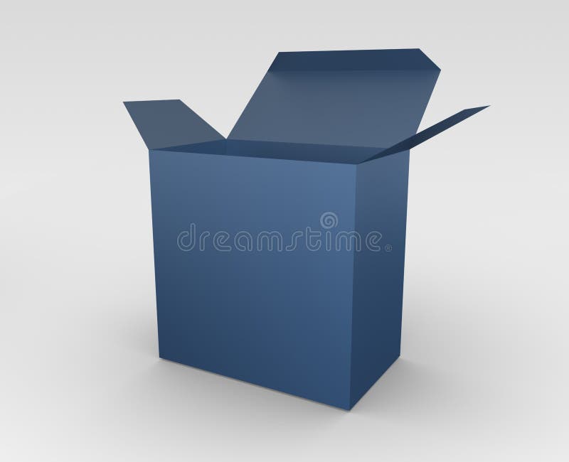 Blue box stock illustration. Illustration of gray, form - 12700773