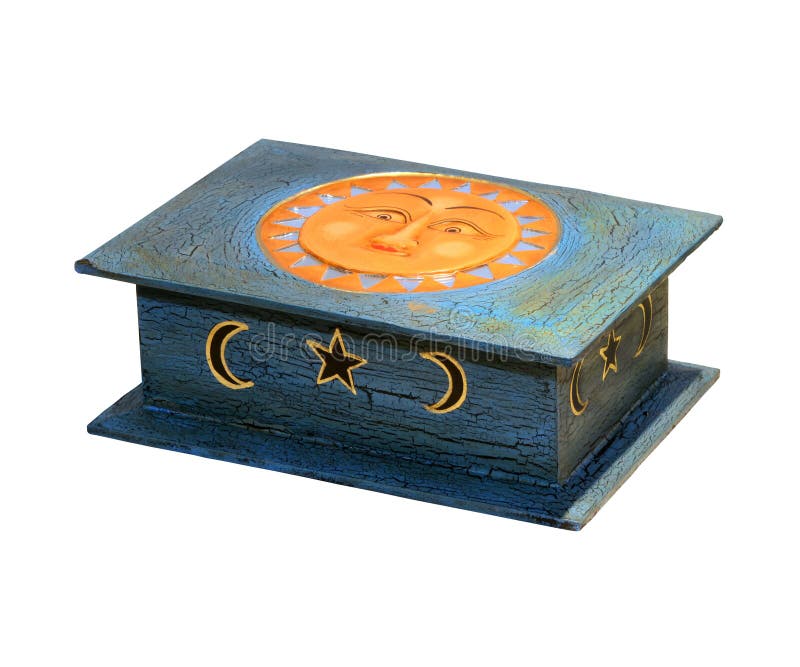 Blue box stock image. Image of ornament, closed, drawing - 17412041