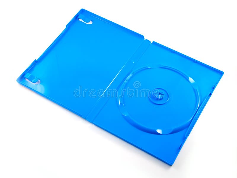 Blue Box of a DVD Disc Isolated on White Stock Image - Image of case ...