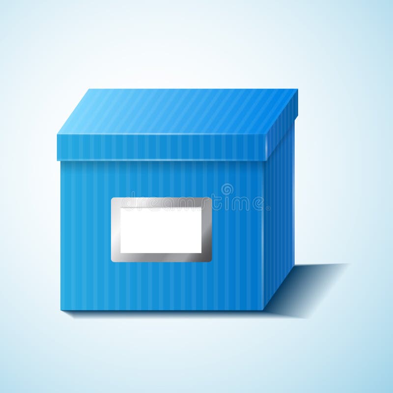 Blue box isolated stock vector. Illustration of square - 42209978