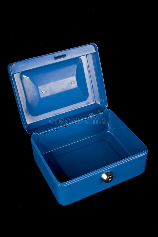 Blue box stock image. Image of little, present, object - 49123837