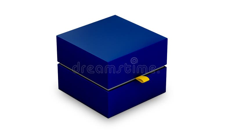 Blue box mockup stock illustration. Illustration of isolated - 138101604