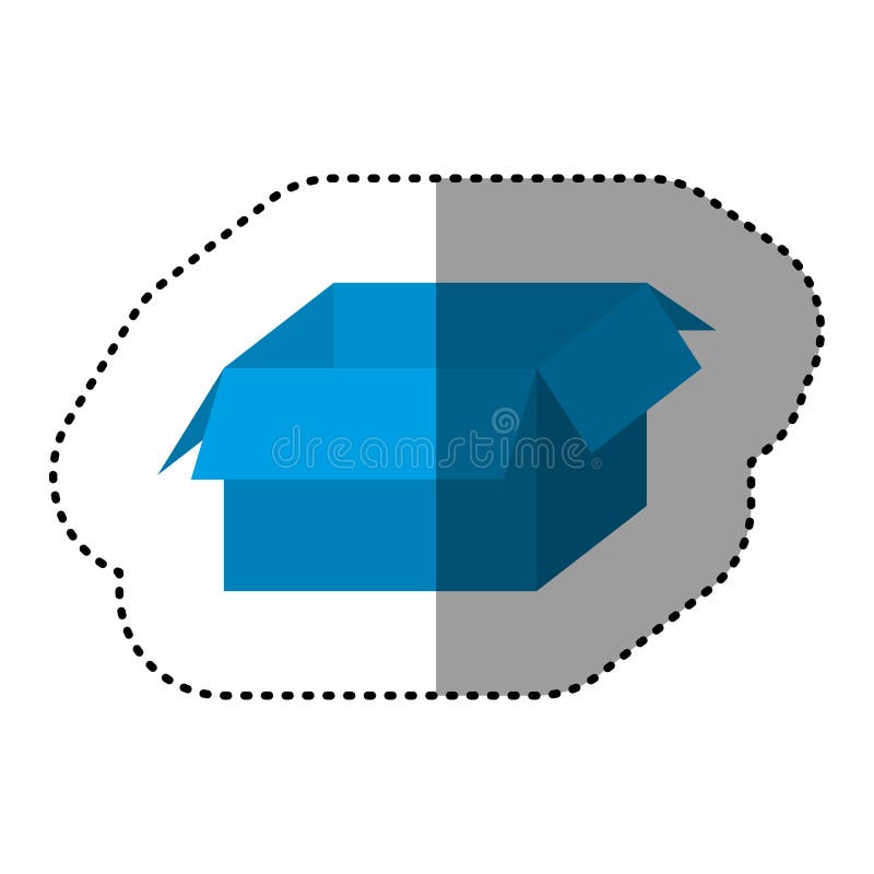 Blue box open icon stock illustration. Illustration of generated - 88275929