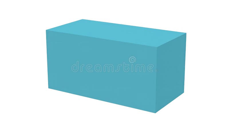 A Blue Box is Shown on a White Background Stock Illustration ...