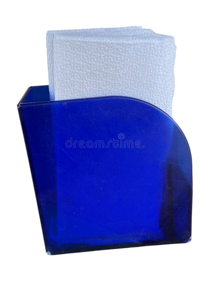 Blue Box with Tissue on a White Background Stock Photo - Image of color ...