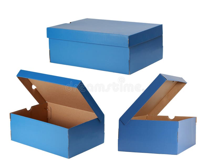 Blue boxes stock photo. Image of open, blue, container - 17204294