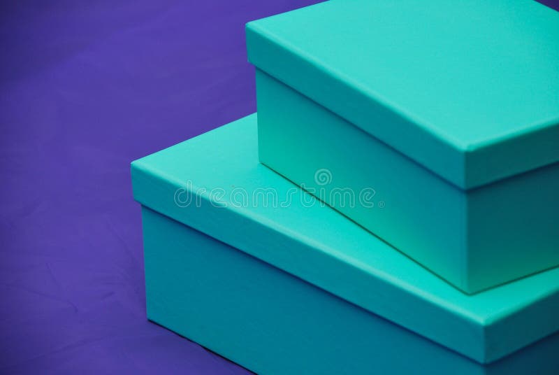 Blue boxes stock image. Image of boxes, table, outdoor - 92629179