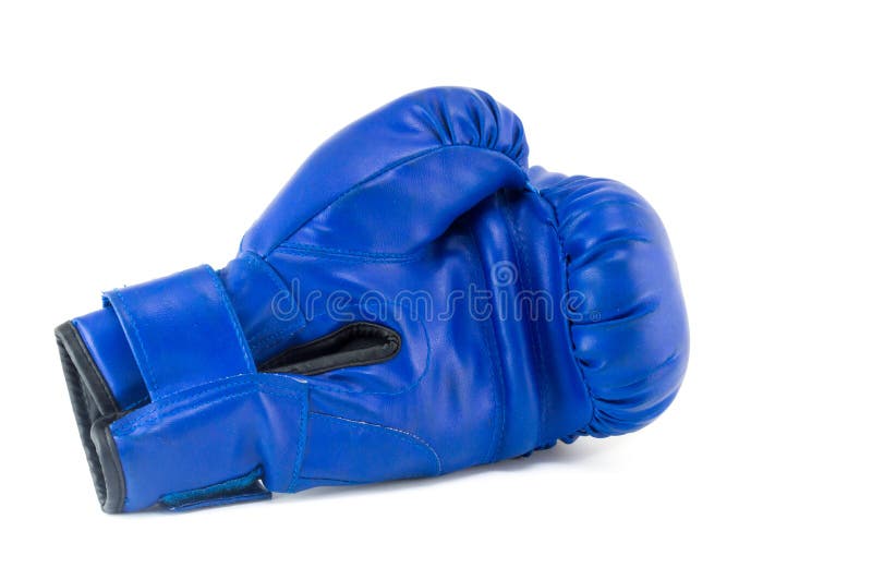 Blue boxing glove isolated stock photo. Image of boxer - 67389176