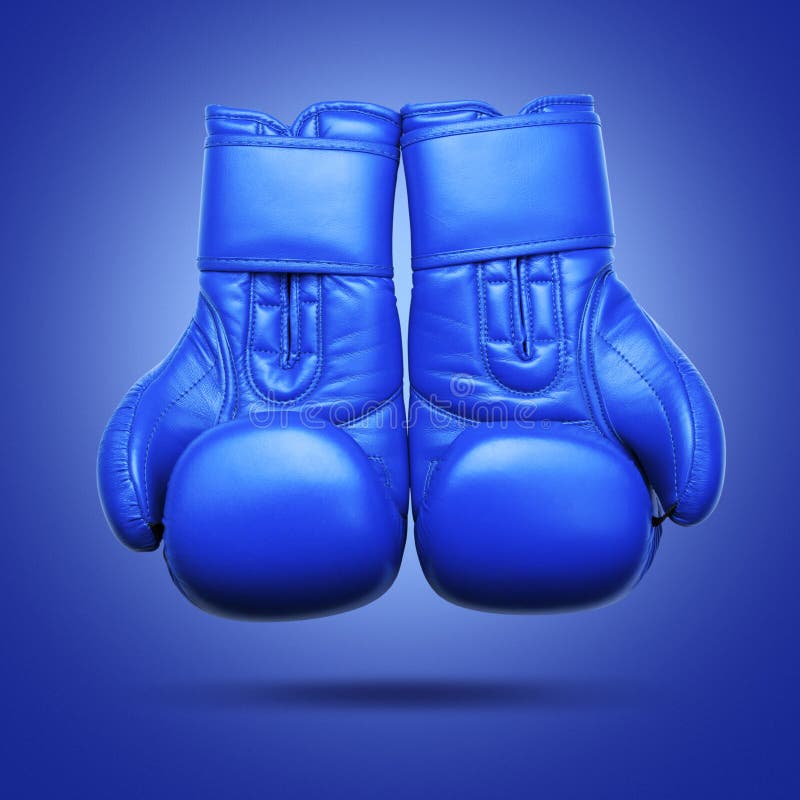 Blue boxing gloves stock image. Image of strength, winner - 210678999