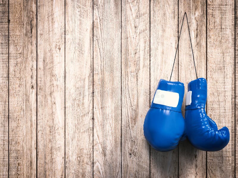 Blue boxing gloves stock photo. Image of copy, blank - 81032596