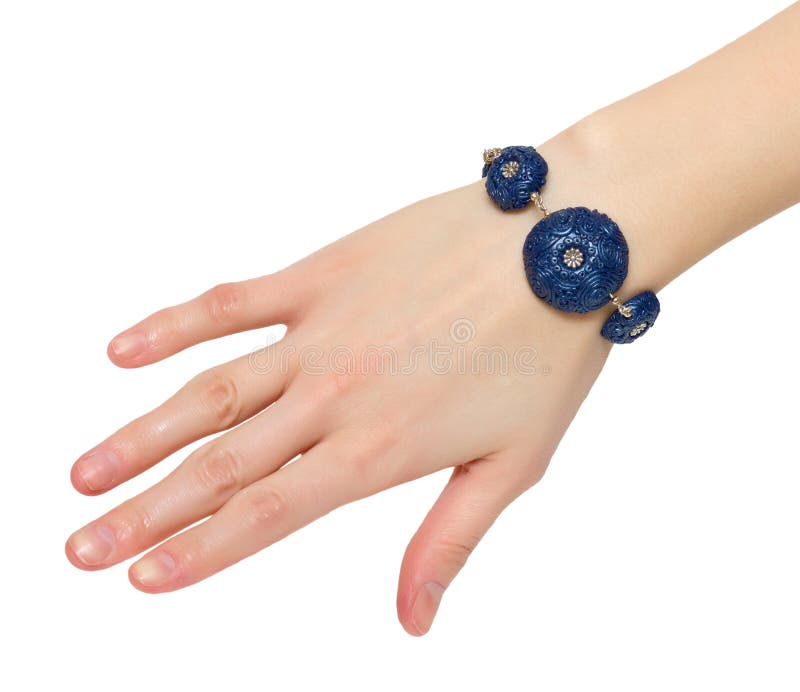 Blue bracelet stock image. Image of bright, glamour, armlet - 12213739
