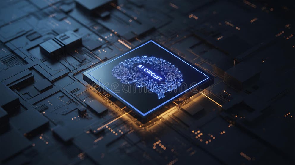 A Close-up View of a Complex Circuit Board with a Central Processor ...