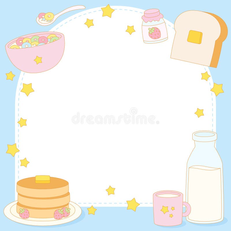Blue breakfast party 1 stock vector. Illustration of advertising ...