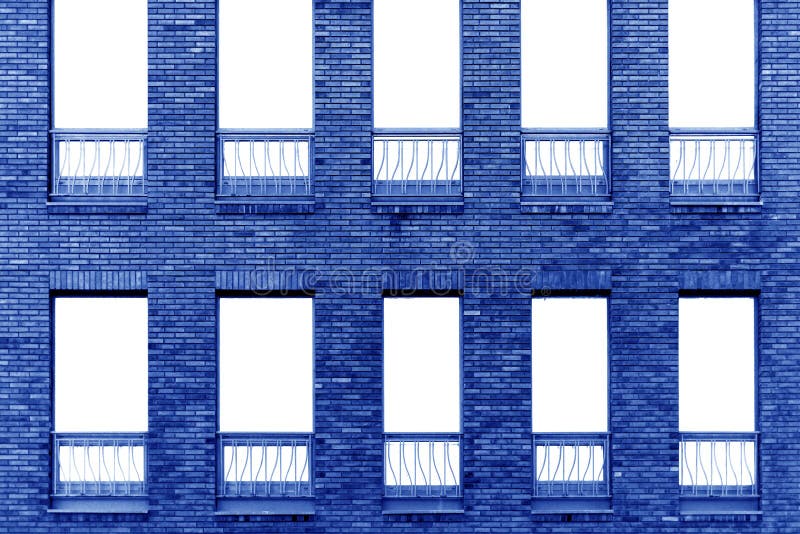 Blue Brick Building Wall. Interior of a Modern Loft Stock Image - Image ...
