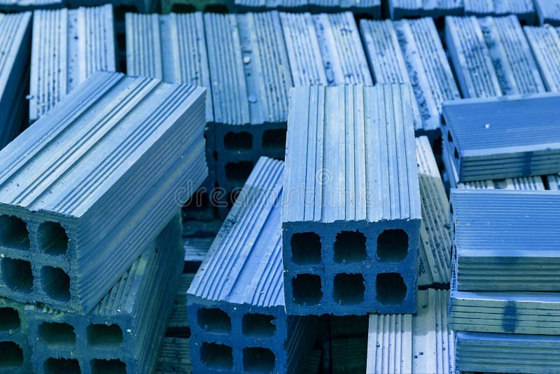 Blue bricks stock photo. Image of construction, pattern - 97317998