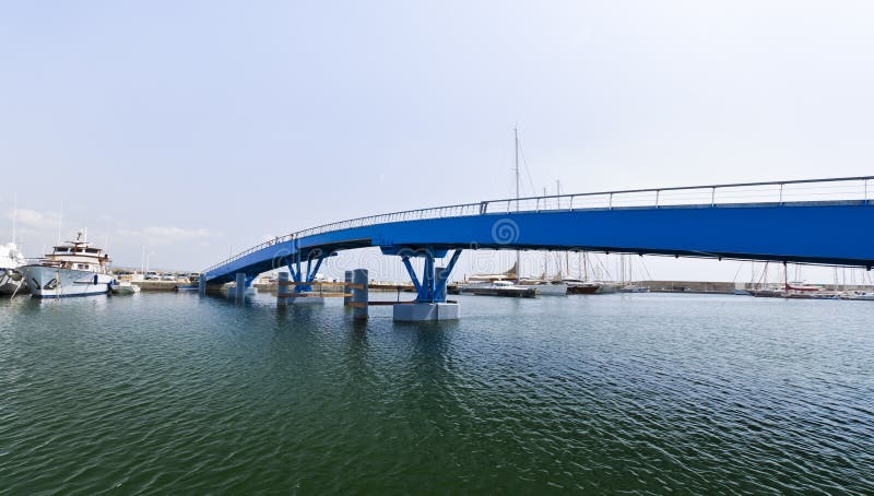 Blue bridge stock image. Image of yachting, berth, travel - 16791741
