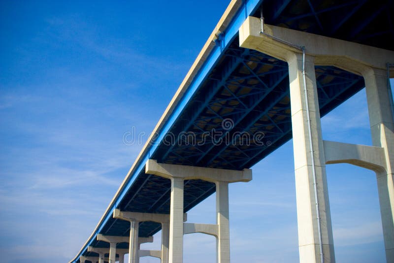 Blue Bridge stock photo. Image of travel, driving, line - 708692