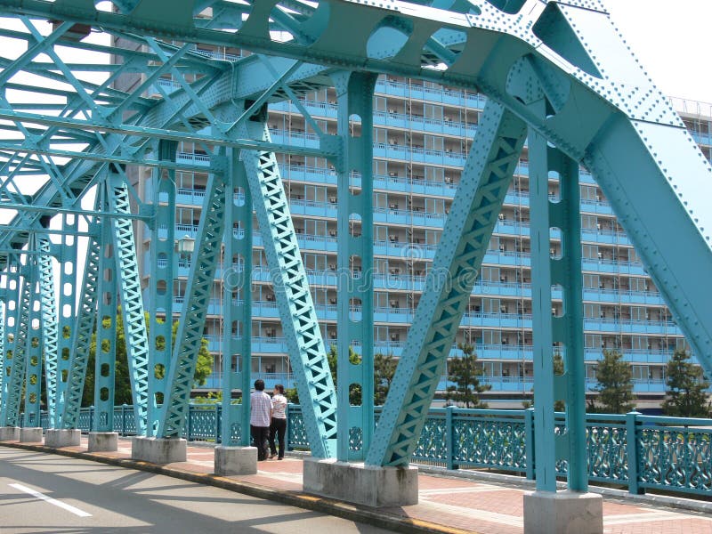 Blue bridge stock photo. Image of blue, crossing, bridge - 910520