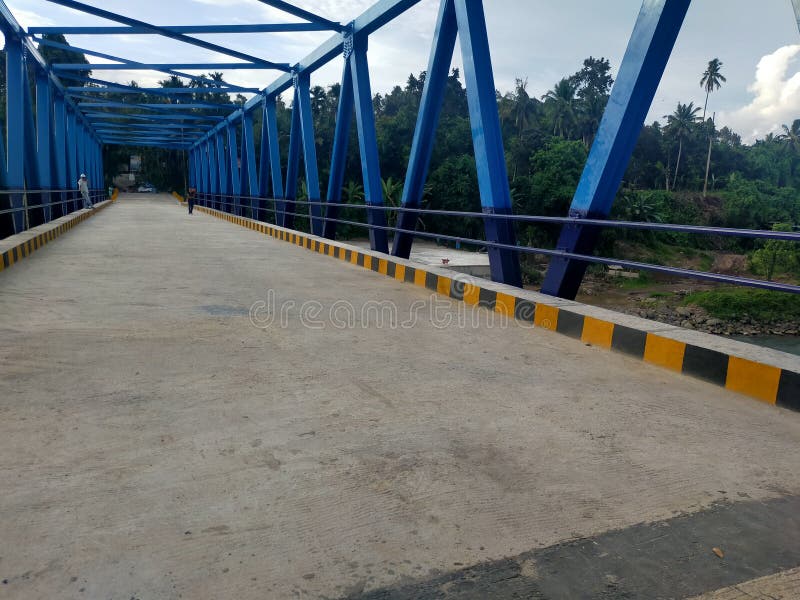 The Blue Bridge in My School Stock Photo - Image of school, walkway ...