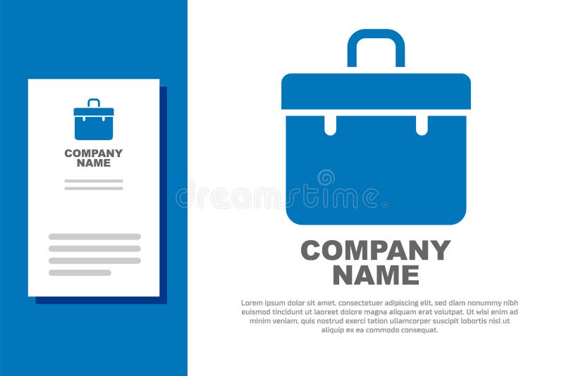 Blue Briefcase Logo with Tie Illustration Stock Vector - Illustration ...