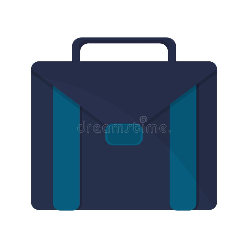 Blue briefcase icon stock illustration. Illustration of sign - 73921538