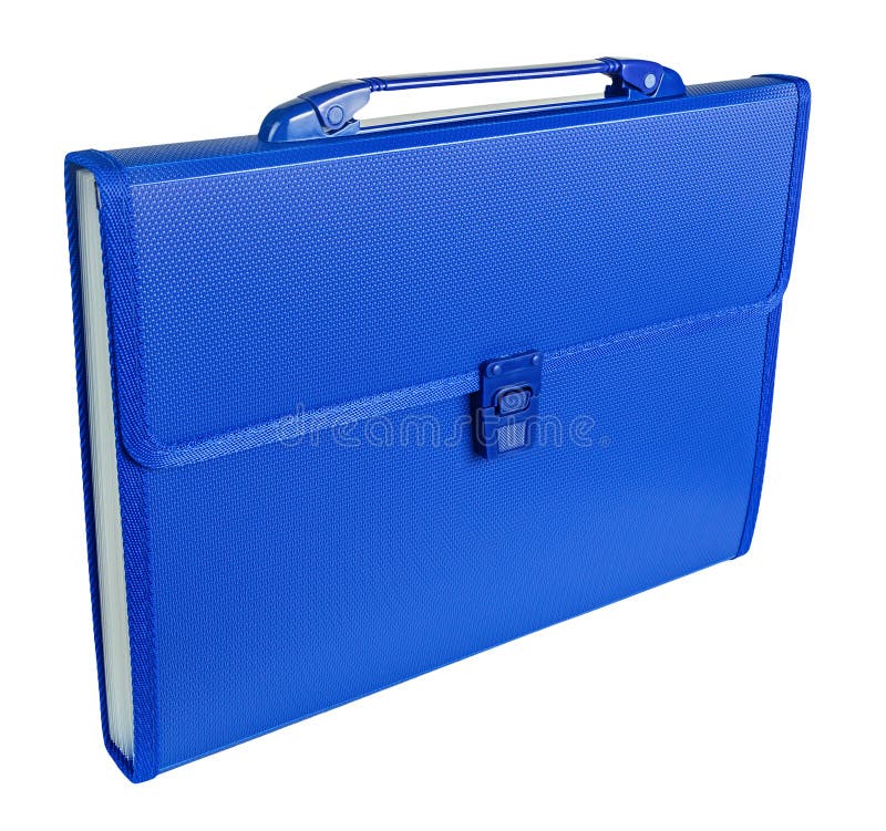 Blue Briefcase Isolated on White Background Stock Photo - Image of ...