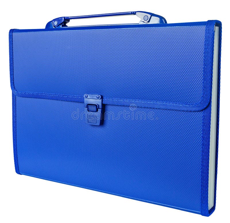Man blue briefcase stock image. Image of white, portfolio - 18424795