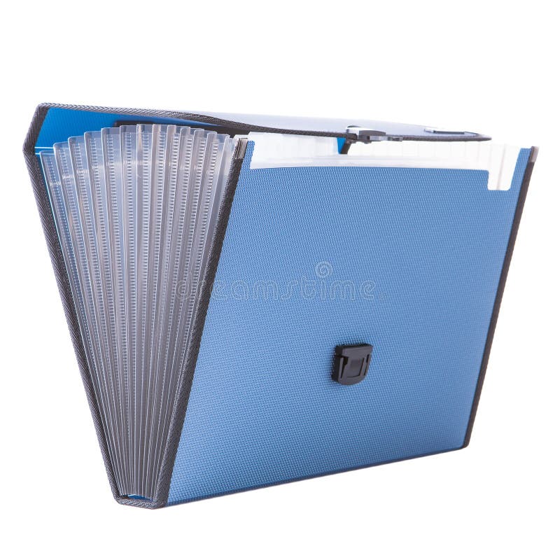 Blue Briefcase of Plastic for Documents, Briefcase Open, No Documents ...