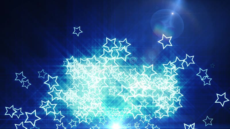 Blue Bright Glow Star Particle Loop Animation Stock Footage - Video of ...