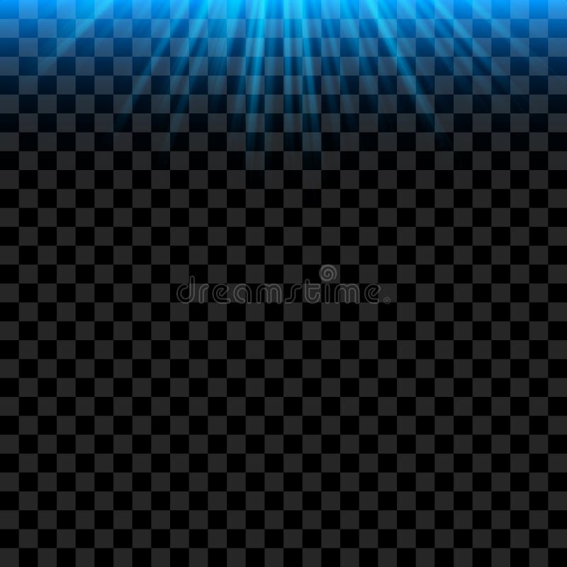 Blue Bright Light Rays with Realistic Glowing Stock Vector ...