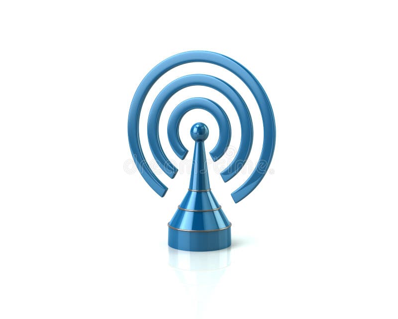 Blue broadcasting icon stock illustration. Illustration of broadcasting ...