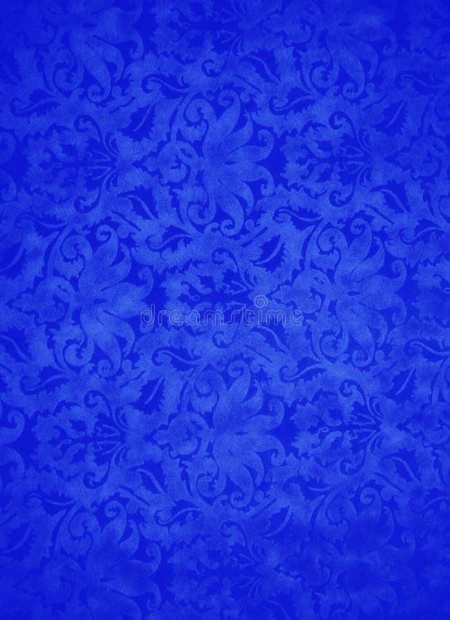Blue Brocade Leaf Background Stock Photo - Image of pattern, abstract ...