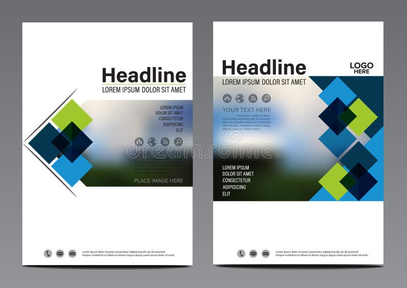 Abstract Triangle Blue Green Purple Polygon Annual Report Leaflet