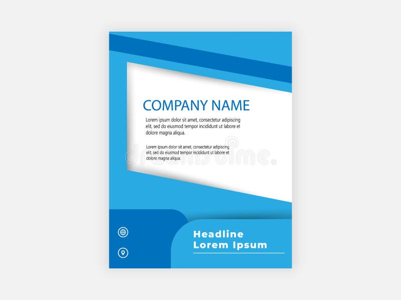 Blue Brochure Layout. Book Cover, Vector Graphics Stock Vector ...