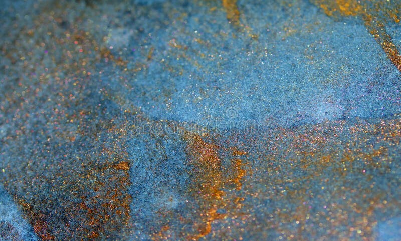 Blue and Bronze Paint on a Textured Background Stock Photo - Image of ...
