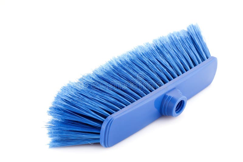 Blue broom stock photo. Image of cleanup, object, isolate - 62980356