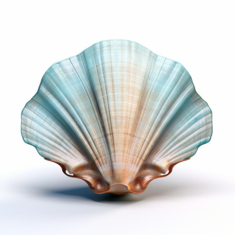 Humorous 3d Shell with Blue Base on White Background Stock Illustration ...