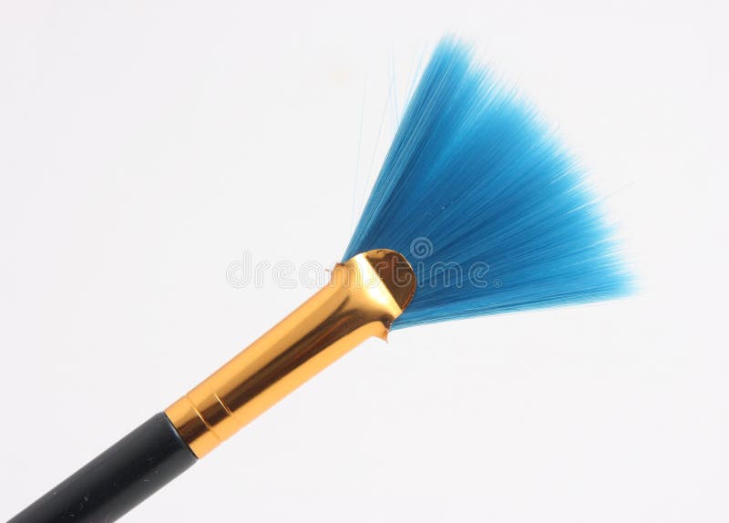 Blue brush stock image. Image of equipment, painted, paint - 7496405