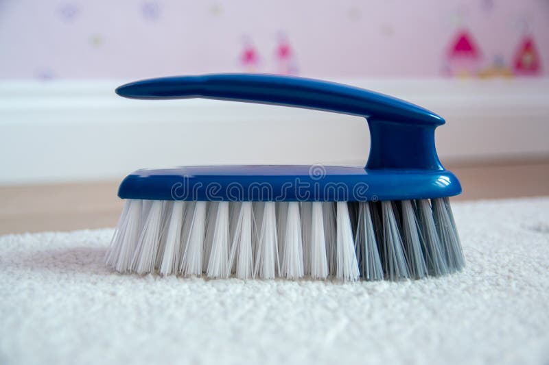Blue Brush on the Floor. Cleaning the House Stock Photo - Image of life ...