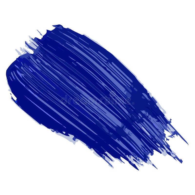 Blue Brush Stroke Acrylic Paint Texture Design Vector. Art Design for ...